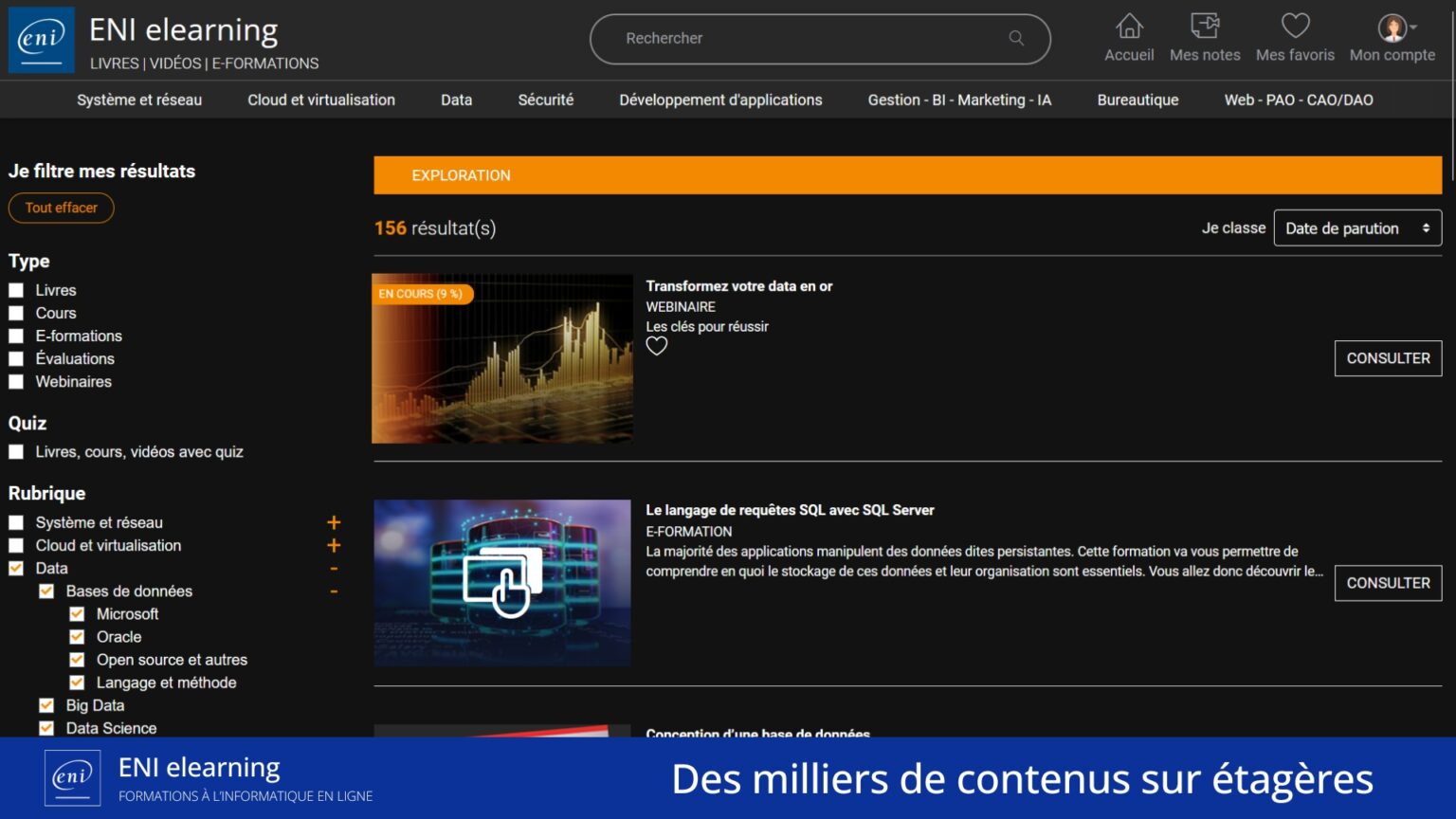 Catalogue formations ENI - E-learning Boulevard
