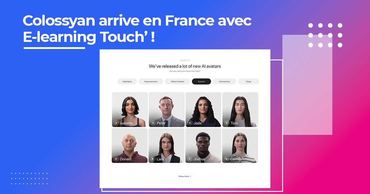 Colossyan arrive en France avec E-learning Touch’ ! - E-learning Boulevard